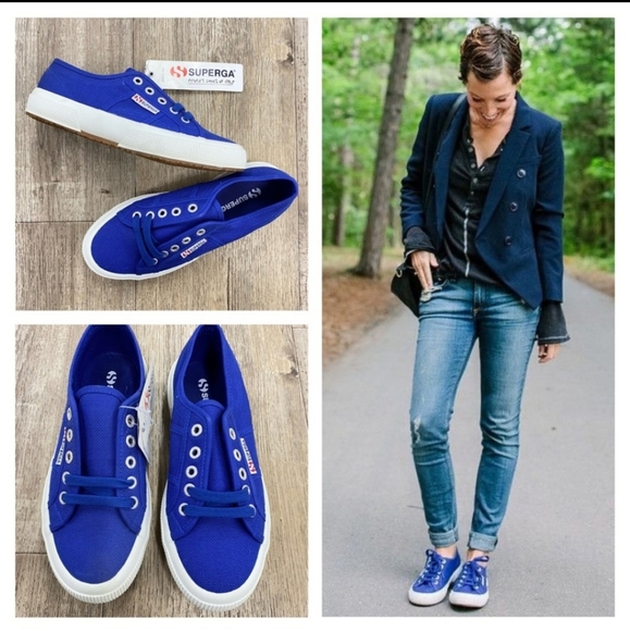Superga | Shoes | Nib Superga Cotu Intense Blue Classic Sneakers | Poshmark